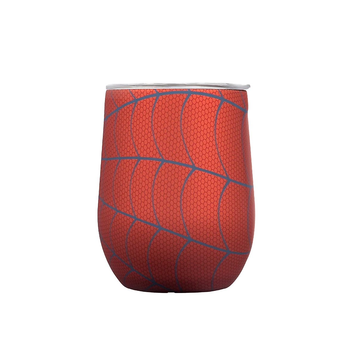 Corkcicle Spiderman Stemless Wine Glass Tumbler, Triple Insulated Stainless Steel, Easy Grip, Non-slip Bottom, Keeps Beverages Chilled for 9 Hours, 12 oz