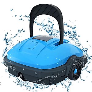 WYBOT Cordless Robotic Pool Vacuum, Powerful Suction,180μm Fine Filter,Automatic Pool Cleaner, Self-Parking, for Above Ground Flat Pool