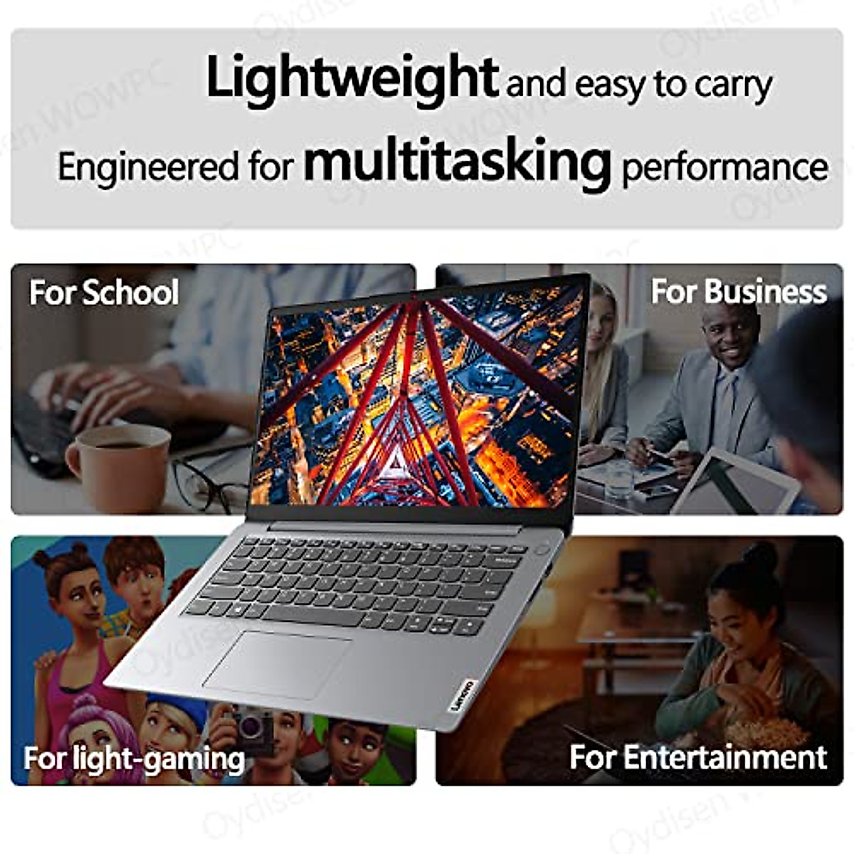 Lenovo 14" Business Laptop, Intel Core i3-1215U 6-core Processor, 20GB RAM, 1TB SSD Storage, 14" HD Anti-Glare Display, Wi-Fi 6 and Bluetooth, Fingerprint Reader, HDMI, Windows 11 Home in S Mode