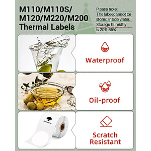 Phomemo Barcode Label Printer- M110 Label Maker Portable Bluetooth Label Maker Machine for Small Business, Barcode, Address, Logo, Clothing, Jerwery, Compatible with iOS & Android, Blue