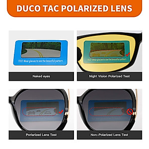 DUCO Night-vision Glasses Polarized Night Driving Men's Shooting Glasses