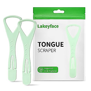 36 Counts Tongue Scrapers, BPA Free Tongue Cleaner Scrapers for Adults & Kids, Plastic Tongue Scrubber with Zipper Bag Great for Oral Hygiene,Easily Fresh Breath On The Go