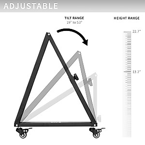 VIVO Low Height Mobile TV Stand for 32 to 65 inch Flat Curved Screens, LED LCD, Adjustable Floor Monitor Cart, Rolling TV Mount with Wheels, Black, STAND-TV01L