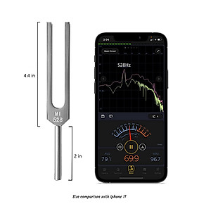 Tuning Forks for Healing Chakra Set - 528 hz Tuning Fork with Chakra Crystals and Healing Stones - Sound Healing Instruments for Biofield Tuning, Stress Relief, & DNA Repair