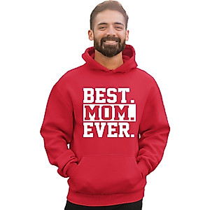 Go All Out Large Red Mens Best Mom Ever #1 Mom World's Best Mom Mother's Day Sweatshirt Hoodie