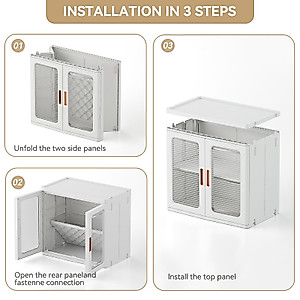 GONGQIN Stackable Storage Bins 23 Gal, Plastic Foldable Storage Box for Collapsible Room Clothes Organizers and Storage(3 PACK)