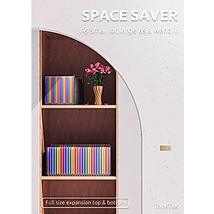 ThinkTex 26 Pockets Expanding File Folder, Upright & Open Top, A-Z Colorful Tabs, Larger Capacity Accordian Folder, Teacher Supplies