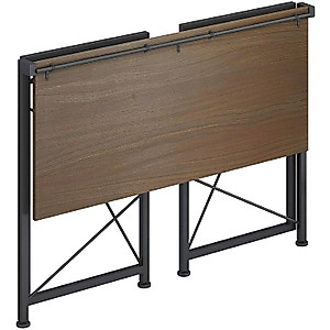 ENGERIO Folding Desk, Small Foldable Desk 35.4" for Small Spaces, Space Saving Computer Table Writing Computer Desk Workstation for Home Office, Easy Assembly