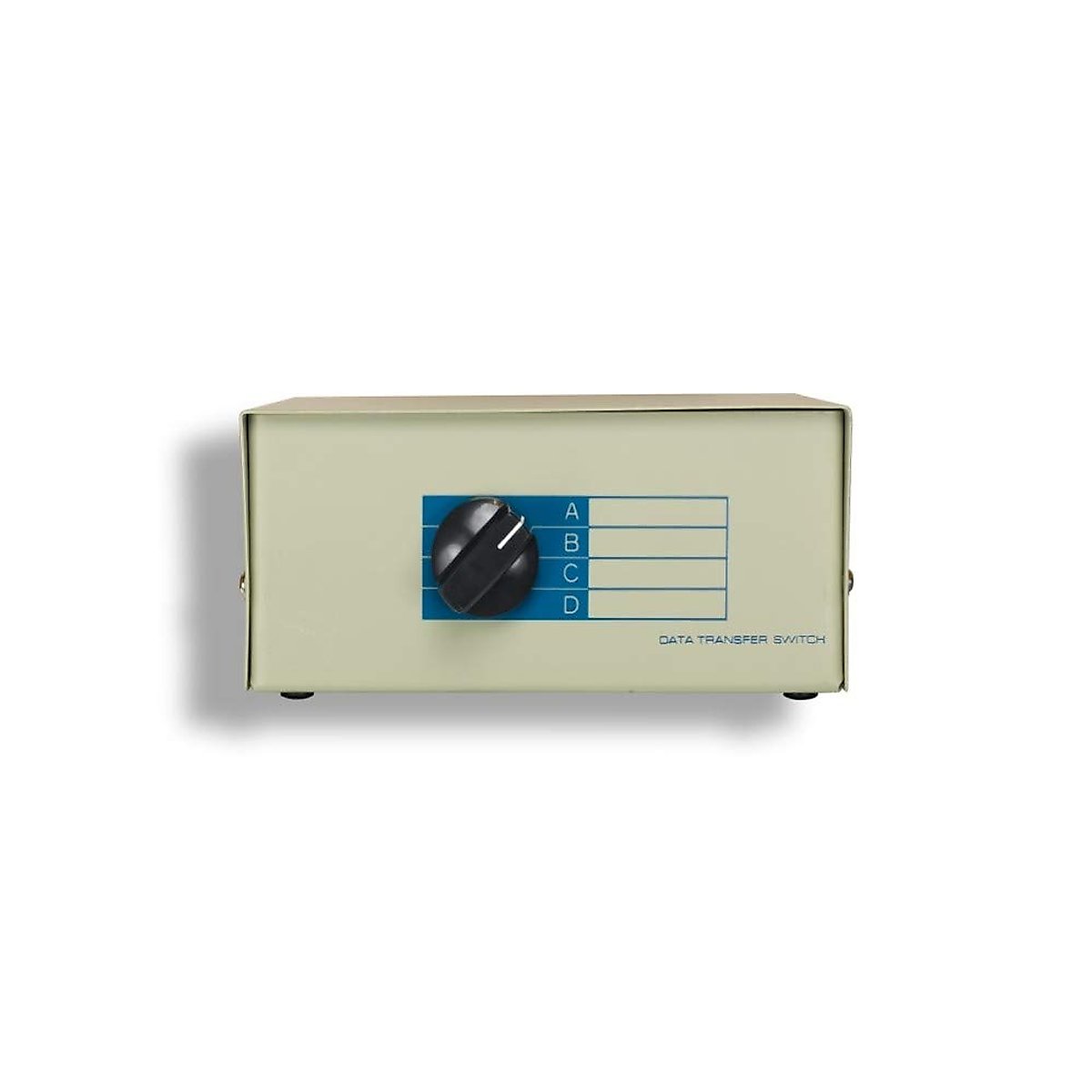 KENTEK DB25 4 Way Manual Data Switch Box RS-232 Parallel Serial D-Sub 25 Pin Female I/O ABCD Port for PC MAC to Peripherals Devices Printer Modem