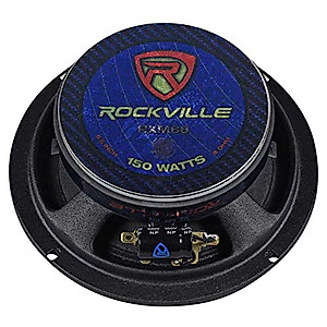 Rockville RXM68 6.5" 150w 8 Ohm Mid-Bass Driver Car Audio Speaker, Mid-Range
