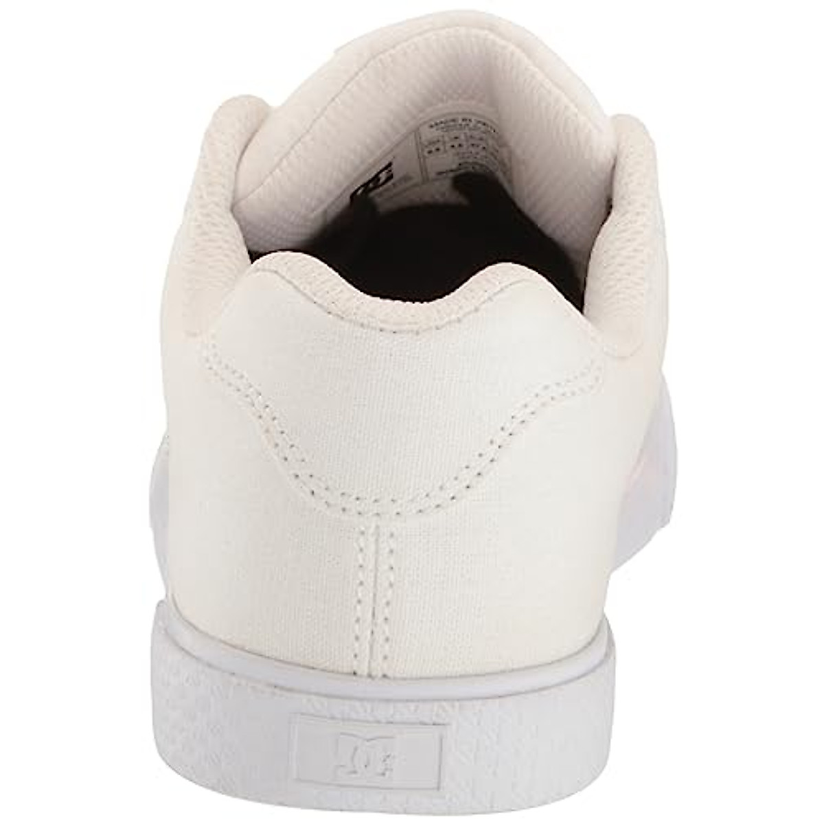 DC Women's Chelsea TX Skate Shoe, White/Silver, 8