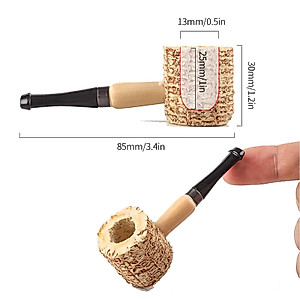 Tobacco Pipes, VOVCIG Corn Shaped Cigar Pipes for Smoking Durable Smoking Pipe for Cigar Aficionado (8 x Small Pipes)