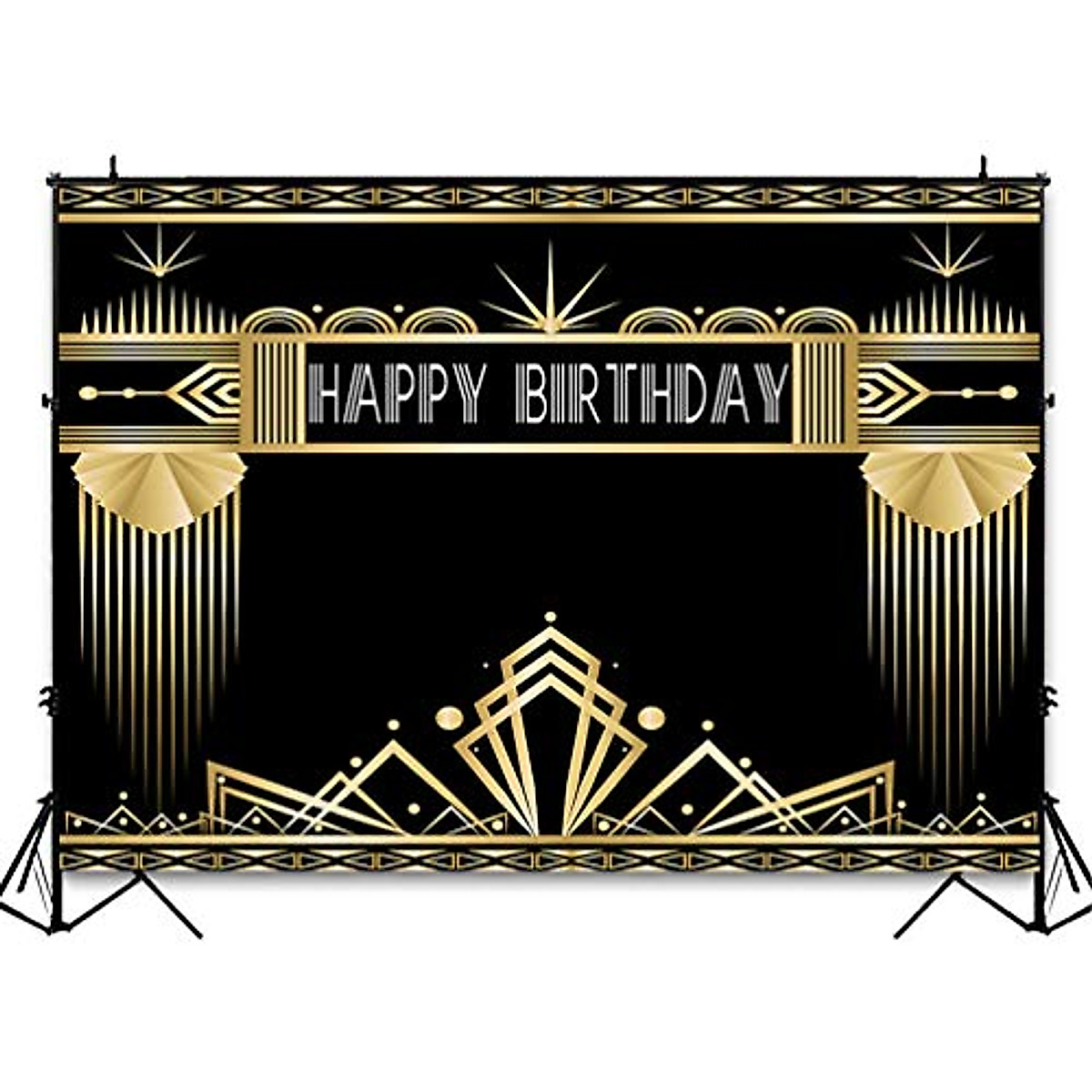 Avezano 7x5ft Great Gatsby Theme Birthday Party Backdrop Roaring 20s Retro 1920s Photo Booth Backdrop for Adults Birthday Party Decorations The Great Gatsby Theme Bday Parties Photoshoot Background