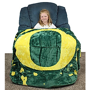 College Covers Everything Comfy Oregon Ducks Soft and Warm Huge Raschel Throw Blanket, 86" x 63"