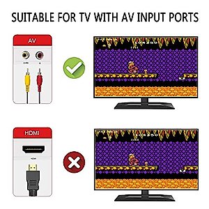 Classic Retro Console, AV Output Mini NES Old Video Game Console Built-in 620 Games with 2 Classic Controllers for Adults and Children