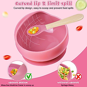 Silicone Baby Feeding Set|6 pcs Premium BPA-Free Baby Led Weaning Supplies with Suction Plates and Bowls Set,toddler self feeding Utensils with Spoons,Bibs,Cups|Baby feeding essentials for 6+ Months