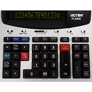 Victor Technology PL8000 Thermal Printing Calculator, Prompt Logic, Help Key, 8.0 Lines Per Second
