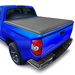 Tyger Auto T1 Soft Roll Up Truck Bed Tonneau Cover Compatible with 2014-2021 Toyota Tundra | Fleetside 5.5' Bed (66") | TG-BC1T9041 , Black