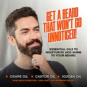 Wild Willies Premium Beard Oil & Conditioner Natural, Organic Ingredients Promote Fast Beard Growth, Removes Itch & Dandruff - Deep Softener Treatment Restores Moisture - 2 Oz, Cool Mint Scent
