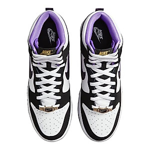 Nike Men's Dunk High Retro Shoes, Black White Actiongrape Black, 11.5