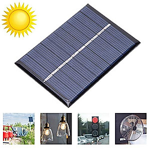 2Pcs 0.6W 5V Solar Panel, Polysilicon Solar Panel for Small Power Appliances, 80x55mm Solar Charging Panel for Emergency Lights, Advertising Lights