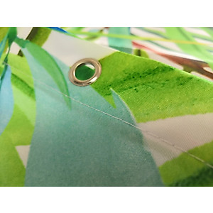 Mimihome Flamingo Shower Curtain, Flamingos Leaves Waterproof Fabric Bathroom Shower Curtains, 72W by 72H