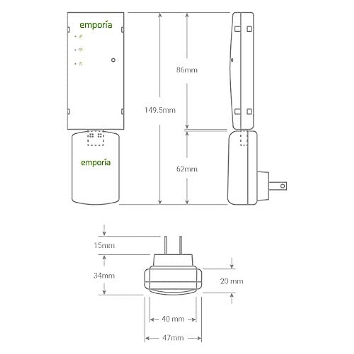 Vue Smart Home Energy Monitor | Works only w/PG&E, SCE, SDGE, PPL, First Energy, Ohio Edison, Burlington Electric & Green Mountain Power | Connects to Your Electric Meter | Solar Net Metering