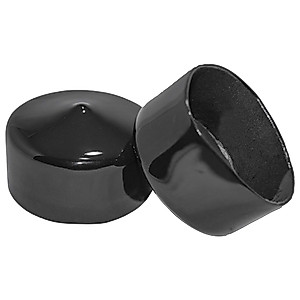 Made in USA Prescott Plastics 1.75" Inch Round Rubber Hole Plugs, Inserts (4 Pack), Black Rubber Caps for Metal Tubing, Fence and Auto Body, Glide Insert for Pipe Post, Chair Legs and Furniture Legs