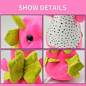 Kahopy Dragon Fruit Plush Toys, Cute Stuffed Animals Plush with Adorable Wings, Cuddly Pillow Gifts for Girls Kids Birthday (B)