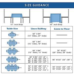 Waysle White Tablecloth for Rectangle Tables 60 x 102 Inch - Washable Polyester Table Cloth for 6 Foot Table - Perfect for Wedding, Restaurant, Party, Dinning, Banquet Decoration