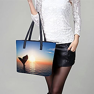 Womens Handbag Dolphin Leather Tote Bag Top Handle Satchel Bags For Lady