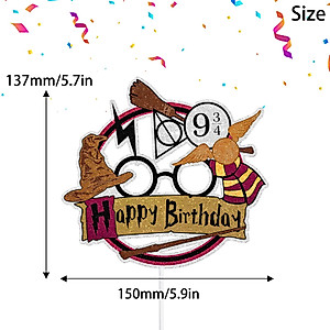Magical Wizard Happy birthday Cake Topper - Wizard boy girl Party Decoration Supplies