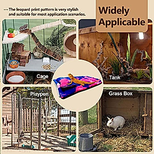 WATFOON Reptile Sleeping Bed Lizard Leash Harness Wings Set Bearded Dragon Sleeping Bag with Blanket Pillow Reptile Accessories Warm Cotton Nest Hide Habitat Shelter for Guinea Pig Rat Hamster