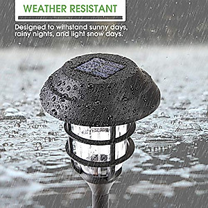 Nekepy Solar Lights Outdoor, Solar Powered Pathway Waterproof Landscape Light for Patio Walkway Driveway Garden Yard, 8 Pack