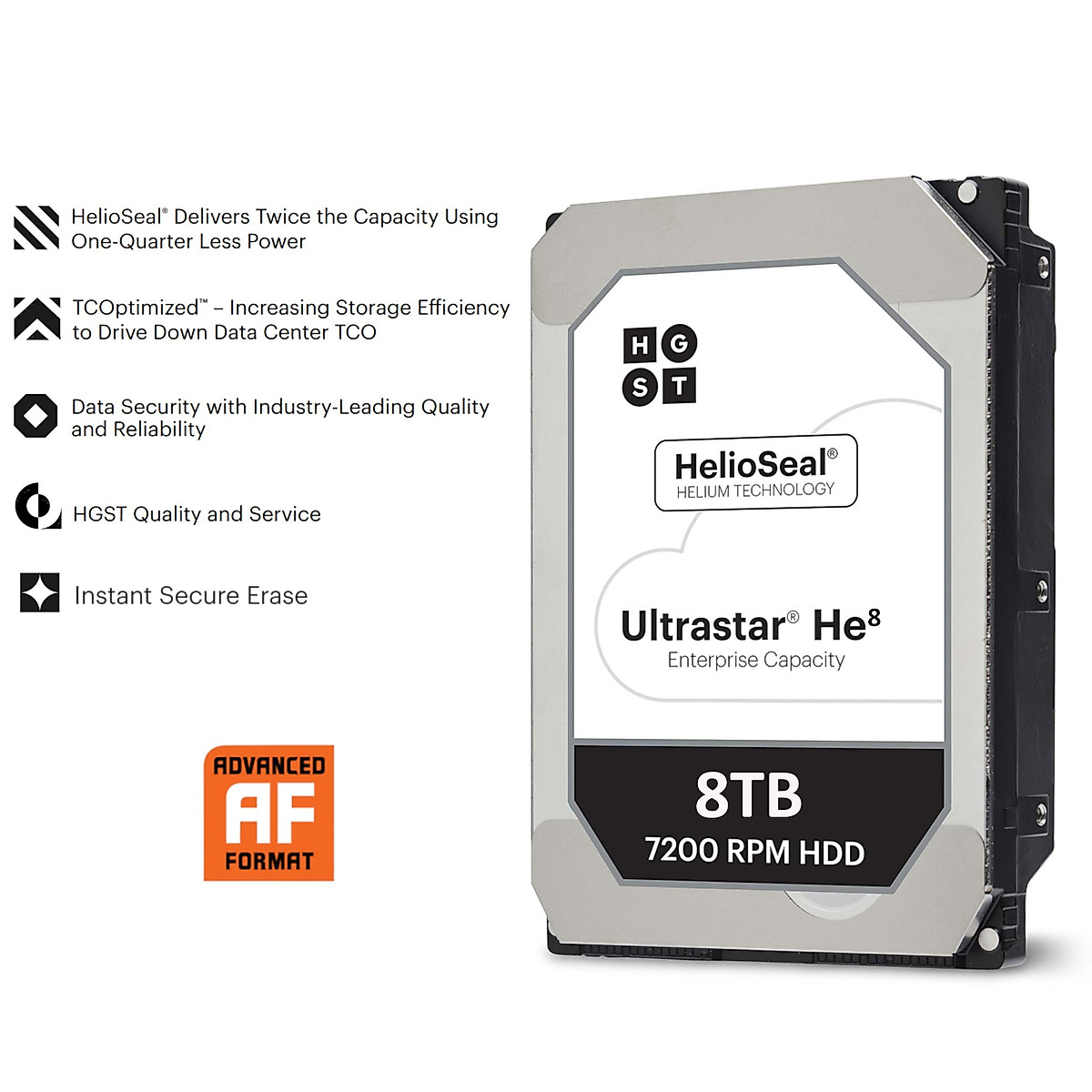 HGST HUH728080ALE600 0F25739 8000GB 7,2K RPM SATA 128MB 3.5" HDD