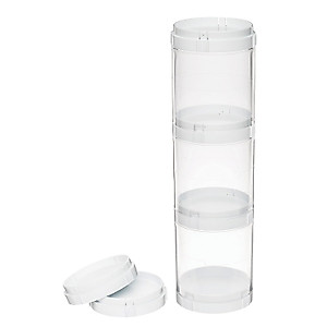 Deflecto Stacking Organizers, 3" x 11.67" x 3", 3 Compartments (20101CR)