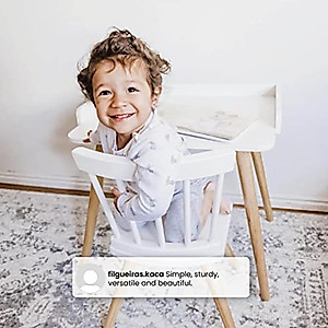 Delta Children Essex Kids' Desk & Chair Set-Greenguard Gold Certified-Ideal for Arts & Crafts, Snack Time, Studying-for Ages 4 Years+, Grey/Natural