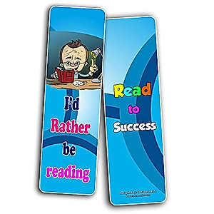 Creanoso Fantastic Reading Bookmarks for Kids (60-Pack) – Awesome Book Page Marker Clip Set – Premium Gift for Boys & Girls, Children – Rewards Incentives – Card Stock – Teacher Rewards