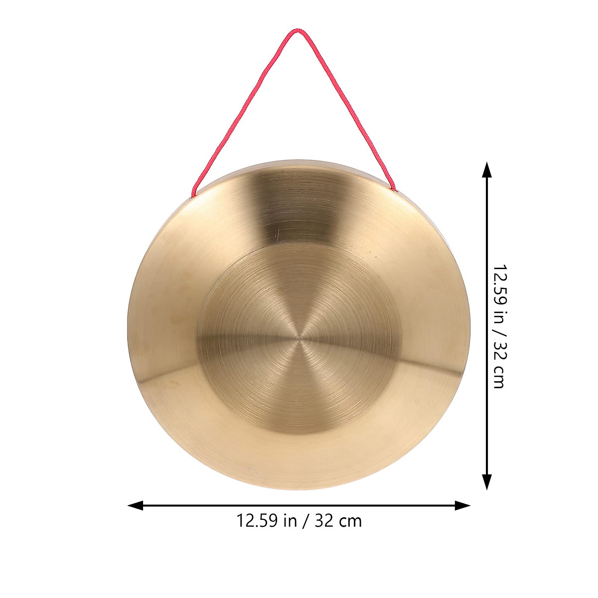 Generic Gong with Mallet, 32 cm/12.59inch Tam Tam Gong Traditional Chinese Percussion Instrument, Copper Decorative Chau Gong for Home, Office(42O43FLA148)