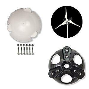 OLONETO 3/5/6 Blade Hub Cover Home Wind Turbine Generator Suitable for 3 5 6 Blade Durable Universal Hub (Color : Three Leaves)