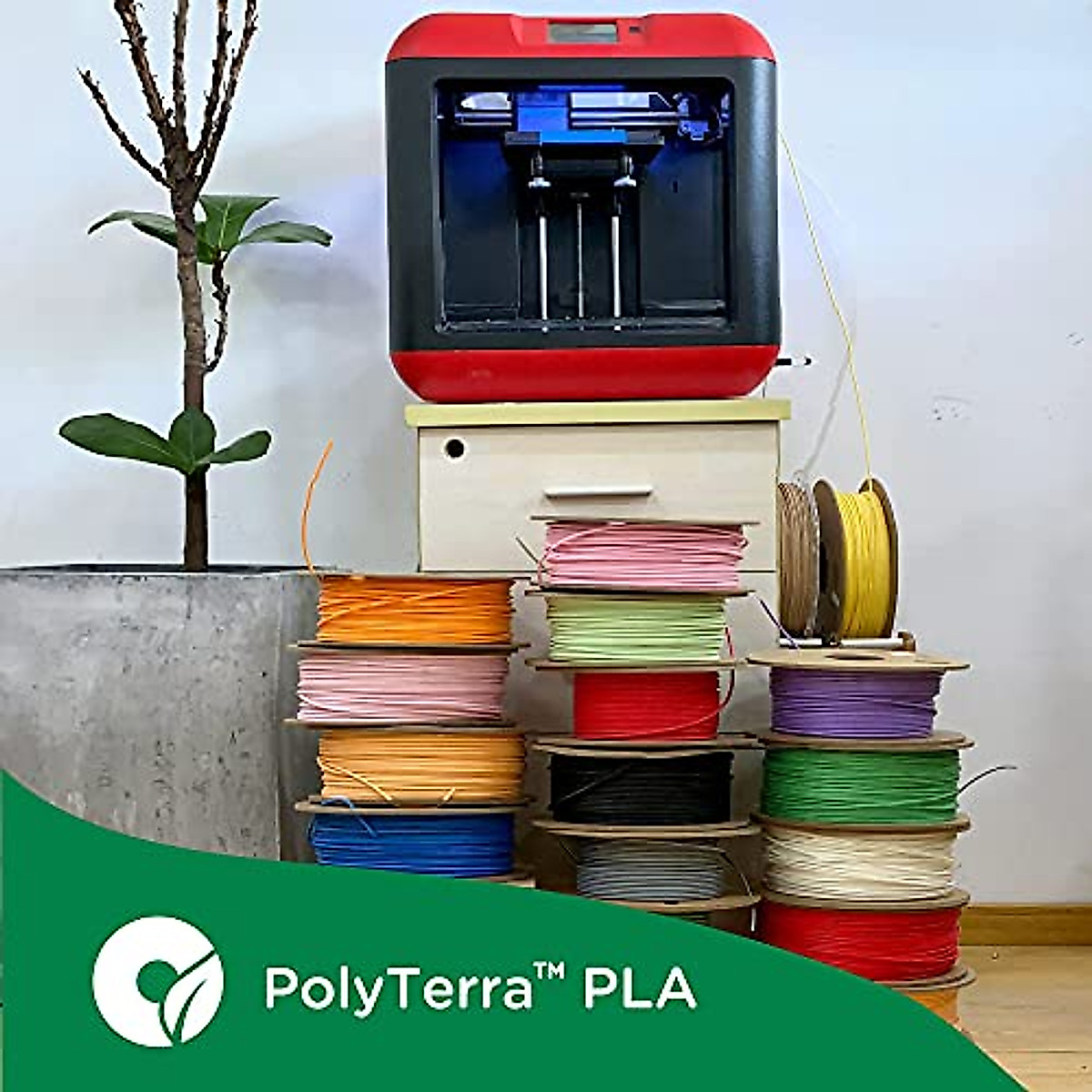 2.85mm(3mm) Matte PLA Filament 2.85mm White, 1kg Carton Spool PLA Filament 2.85 - Polymaker PolyTerra PLA 3D Printer Filament, Print with 2.85mm Openning 3D Printers Only