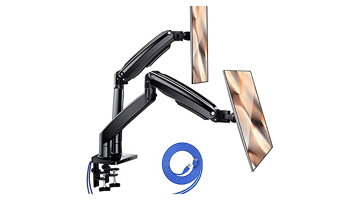 Ergear Dual Monitor Stand - Adjustable Dual Arm Mount