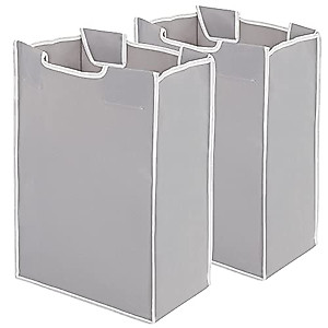 STORAGE MANIAC 2 Pack Laundry Sorter Replacement Bags, No Hangers, Laundry Hamper Cart Removable Replacement Bags, Laundry Storage Organizer Replacement Bags, Gray