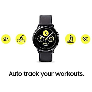SAMSUNG Galaxy Watch Active 2 (44mm, GPS, Bluetooth, Unlocked LTE) Smart Watch with Advanced Health Monitoring, Fitness Tracking, and Long Lasting Battery, US Version, Aqua Black (Renewed)