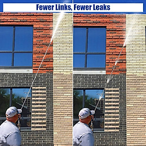 M MINGLE Pressure Washer Extension Wand - 120" Upgrade Power Washer Lance - Pressure Washer Accessories with 5 Nozzle Tips - 30°/90°/120° Curved Rod, 1/4" Quick Connect