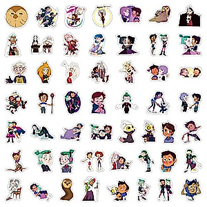The Owl House Merch 50 Packs Stickers for Adults，Diseny Aesthetic Vinyl Movie Colorful Waterproof Decals for Water Bottle，Laptop，Computer，Phone Case，Car，Guitar，Bumper，PS5，Skateboard，Gifts for Kids