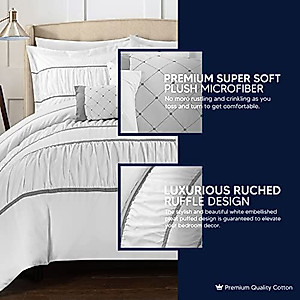 Chic Home CS2124-AN 10 Piece Cheryl Comforter Set, Queen, Beige