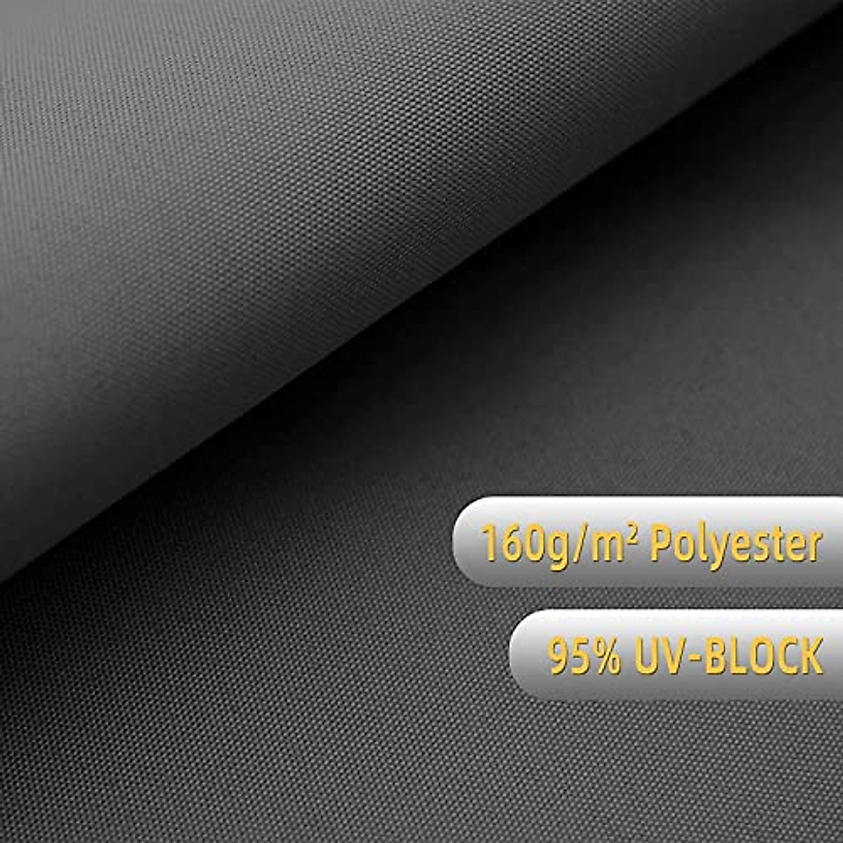 LOVE STORY 3'x10' Waterproof Charcoal Balcony Privacy Screen Fence Cover Shade UV Sunblock for Patio, Deck, Patio, Apartment Railings, Shield 90%