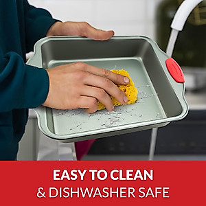 Boxiki Kitchen Non-Stick Steel 8x8 Square Baking Pan Durable, Convenient, and Premium Quality Non-Stick Baking Mold Bakeware.