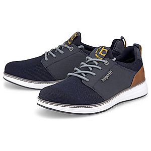 bugatti Men's Sneaker Loafer, Dark Blue, 8.5